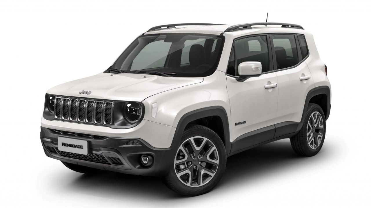 Foto do Jeep Renegade Longitude D branco.