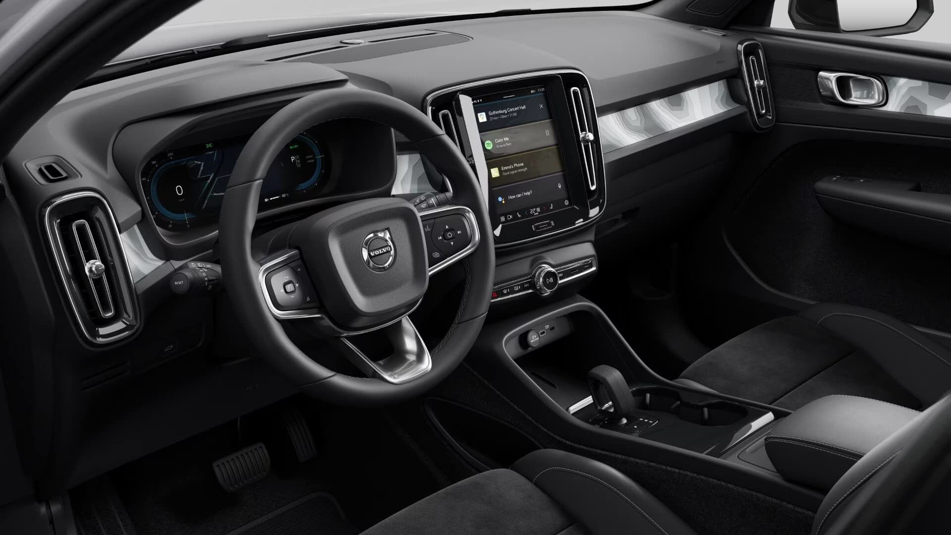 Foto do painel interior do volvo C40 Plus