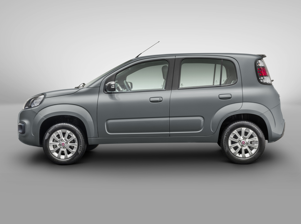 Foto lateral do Fiat Uno Way 1.4 (2010-2021).