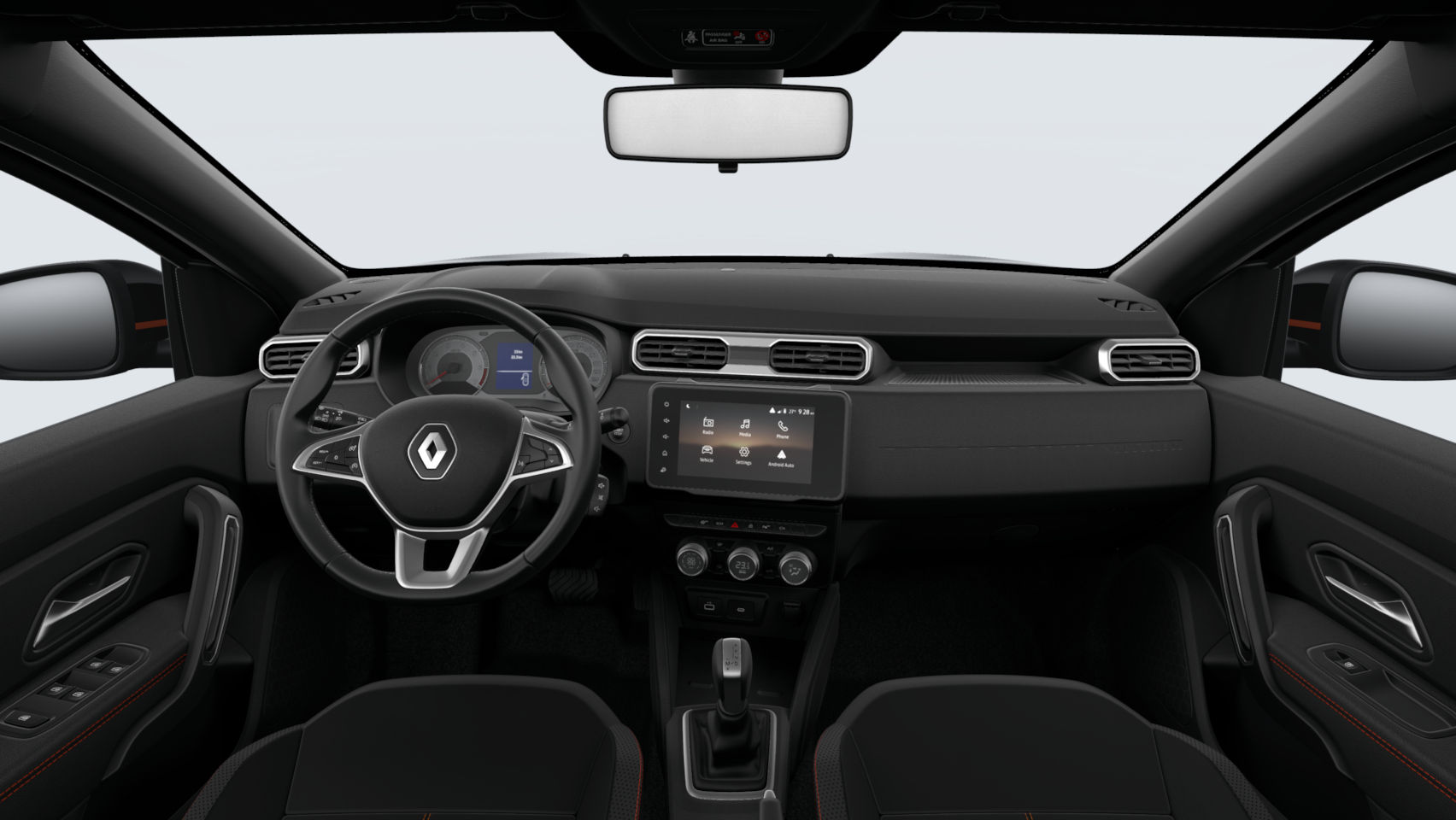 Foto interna do Renault Duster Iconic Plus 1.3 2026, exibindo o painel ...